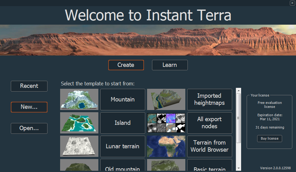 INSTANT TERRA 2.0 – Instant Terra – Ultra-fast terrain creation tool